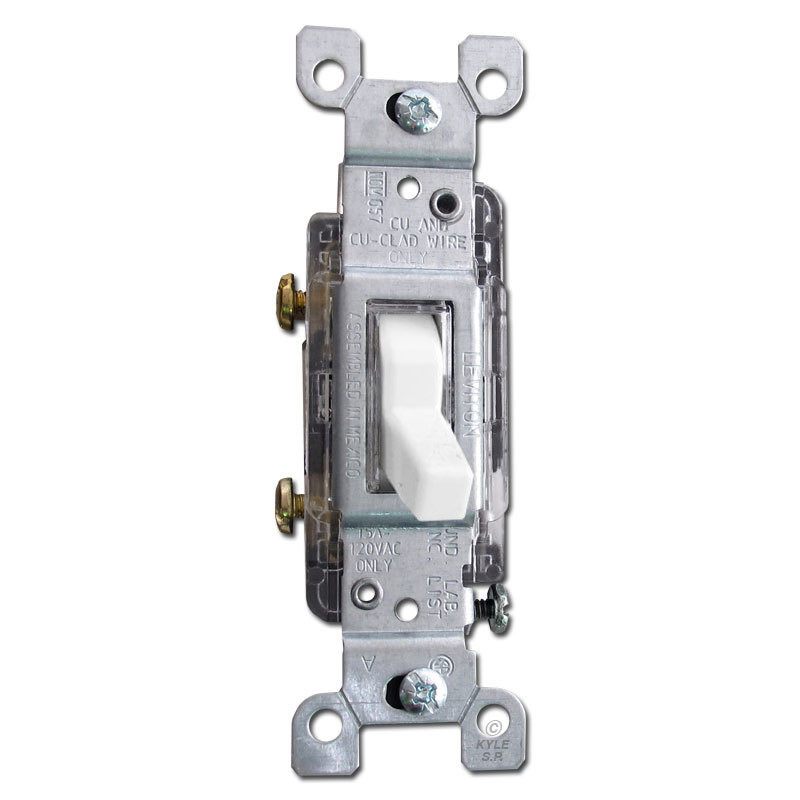 Black Toggle Switch 15A Leviton | Kyle Switch Plates