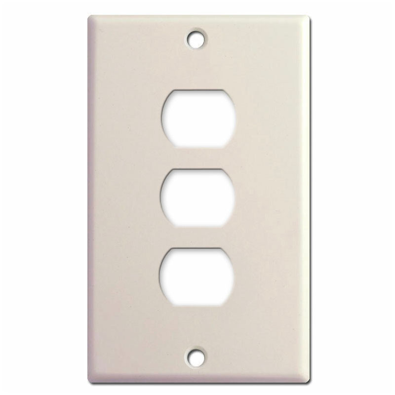 Mission Period Light Switchplate Covers in Almond - Kyle Design
