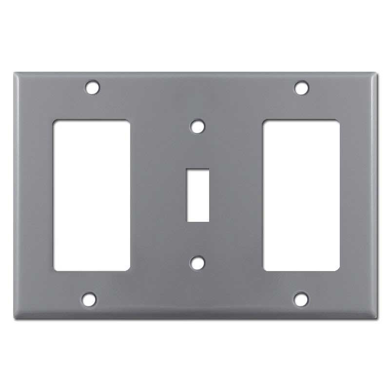 3 Toggle Wall Plates - Gray | Kyle Switch Plates