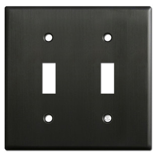 2 Toggle Light Switch Plates - Dark Oiled Bronze | Kyle Switch Plates