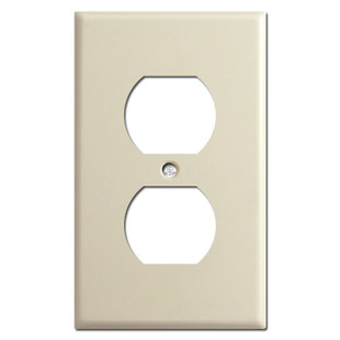 1 Duplex Outlet Cover Plate - Ivory | Kyle Switch Plates
