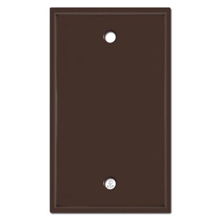 1 Gang Blank Light Switch Plates - Brown | Kyle Switch Plates