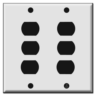 Double Gang Low Voltage Switch Plate Covers for 6 Sierra Switches