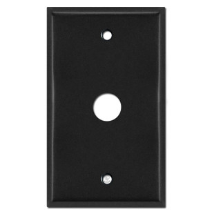 .625'' Phone Cable Wall Plate Cover with 5/8'' Opening - Black