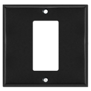 1 Decora Rocker Center 2-Gang Switch Wallplate - Black