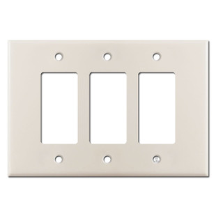 Oversized 3 Decora Rocker Jumbo Switch Plates - Light Almond