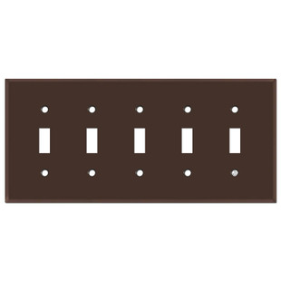 5 Toggle Switch Plates - Brown | Kyle Switch Plates