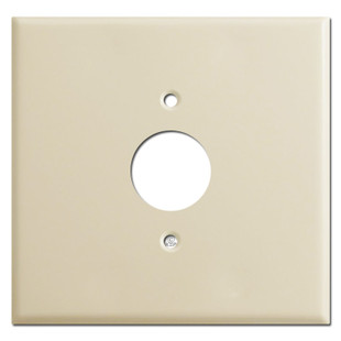 Jumbo Double Gang Single Center Receptacle Cover Plate - Ivory