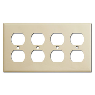 4 Outlet Switch Plate - Ivory | Kyle Switch Plates