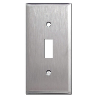 2.25'' Compact Toggle Switch Plates - Satin Stainless Steel