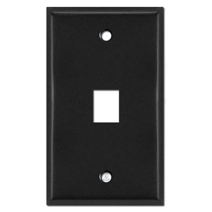 Single Phone Jack Wall Covers - Black | Kyle Switch Plates
