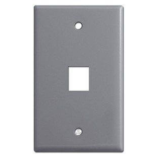 Single Phone Jack Cover Plates - Gray | Kyle Switch Plates