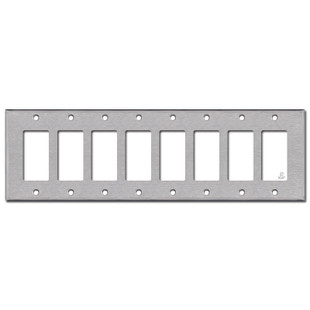 8 GFI Cover Plates - Satin Stainless Steel | Kyle Switch Plates