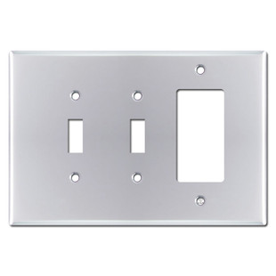 Oversized 1 Decora 2 Toggle Light Switch Plate - Polished Chrome
