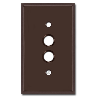 Single Gang Push Button Switch Plate - Brown | Kyle Switch Plates