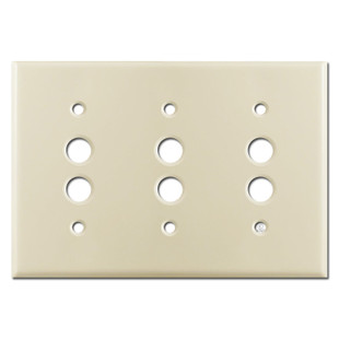 3 Push Button Switch Covers - Ivory | Kyle Switch Plates