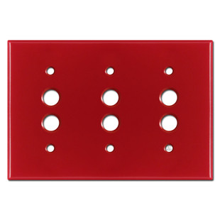 3 Push Button Switch Wall Plates - Red | Kyle Switch Plates