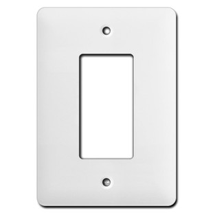 Long Wider Single Decora Switch Cover Plates - White