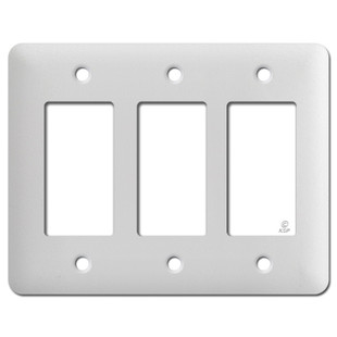 Long Three GFI Wall Cover Plates - Textured White