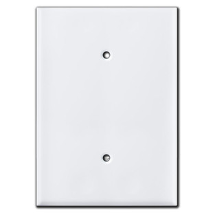 Over 6'' Tall Oversized Blank Light Switch Cover Plate - White