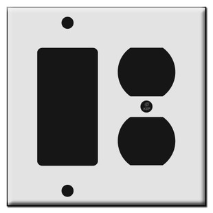 Single Decora / Single Duplex Receptacle Plastic Switch Plates