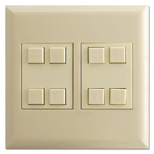 8-Switch Classic Touchplate Low Voltage Lighting Control - Ivory