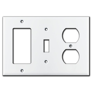 Decora Toggle Receptacle Light Switch Cover - White