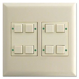Touchplate LED Lighted 8 Button Control Switch - Almond