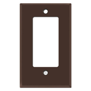Half Short Decor Outlet Wall Switch Plate - Brown | Kyle Switch Plates