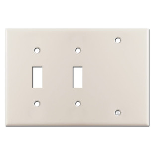 Blank Toggle Toggle Electrical Switch Cover - Light Almond