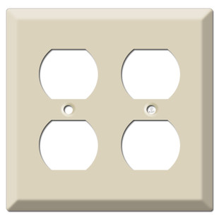 Deep 2-Gang Four Plug Duplex Outlet Cover - Ivory