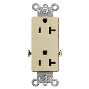 Ivory 20A Decorator Outlets Spec Grade