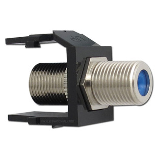 Leviton Black Cable TV Jack for Quick Port Frames