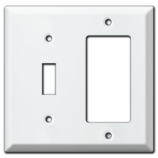 Deep Toggle Decora Outlet Cover Plate - White | Kyle Switch Plates