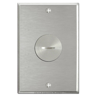 Floor Power Outlet Covers - Nickel Single Outlet Plate