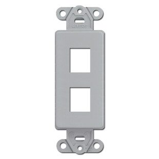 Leviton Gray 2 Port Frames for Modular Jack Adapters