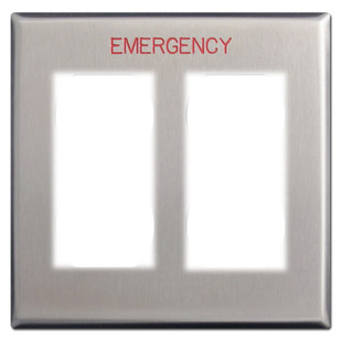 EMERGENCY 2-Decora Switch Outlet Cover for Critical Locations