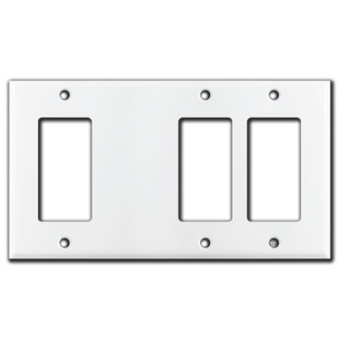4-Gang Decora Blank Decora Decora Switch Wall Plate - White