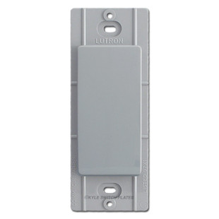 Blank Filler Insert for Decor Switchplate Lutron - Gray