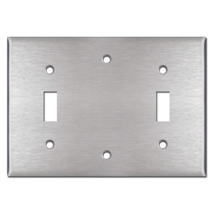 Toggle Blank Toggle Face Plate - Satin Stainless Steel