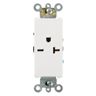 Decora 20A Single Receptacle Com. Spec. Grade Leviton - White
