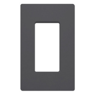 Graphite Screwless Wall Switchplate Cover - Plastic 1 Gang Legrand