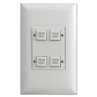 Engraved Touch Plate Low Voltage Classic 4 LED Light Switches