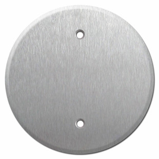 Round Blank Cover - 3.28'' Gang Box Screw Spacing - Stainless Steel