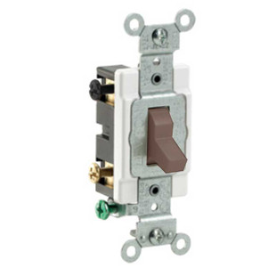 3-Way Toggle Switch 15A Commercial Spec Grade Leviton - Brown | Kyle