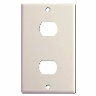 Stacked 2-Switch Despard Wall Plate - Light Almond