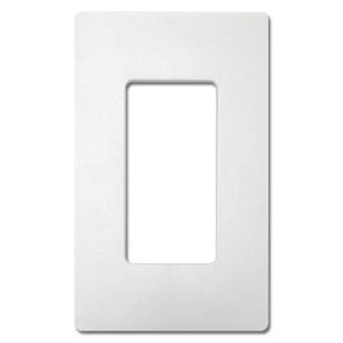 1 Decor Screwless Wall Plate Lutron - Satin Snow White Plastic