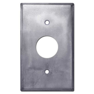 1.4'' Round Outlet Socket Wall Plate - Raw Steel Paintable | Kyle