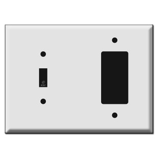 Oversized 3-Gang Toggle Blank Decora Switch Wall Plate