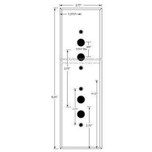 Tandem 2 Pushbutton Switch Plate 9.25'' H - Polished Brass
